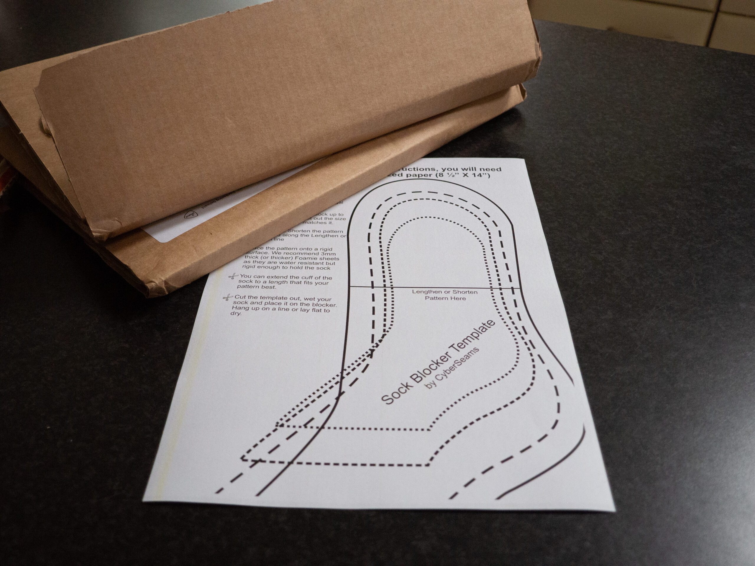 Make your own sock blockers out of cardboard - Twisting Tales Magazine